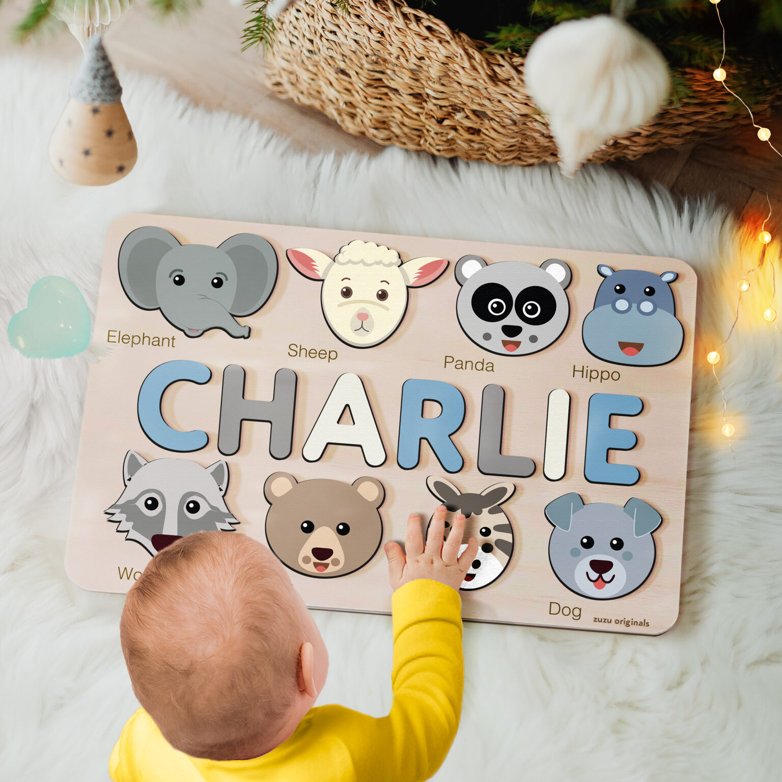 Custom Animal Name Puzzle for Kids - Frolic Flock